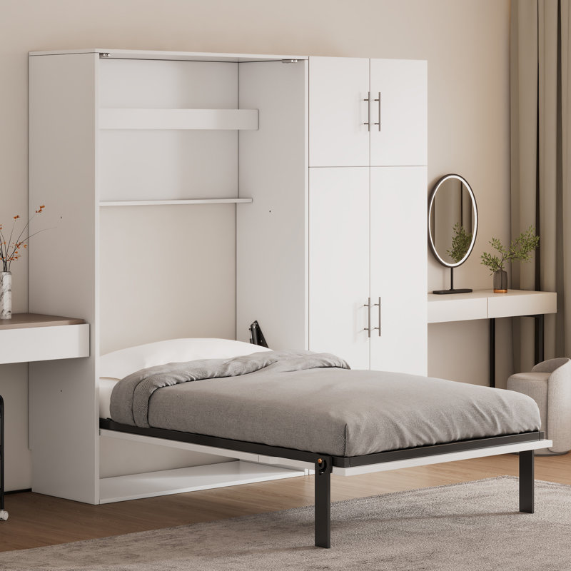 Loft bed with shelves hokku designs store